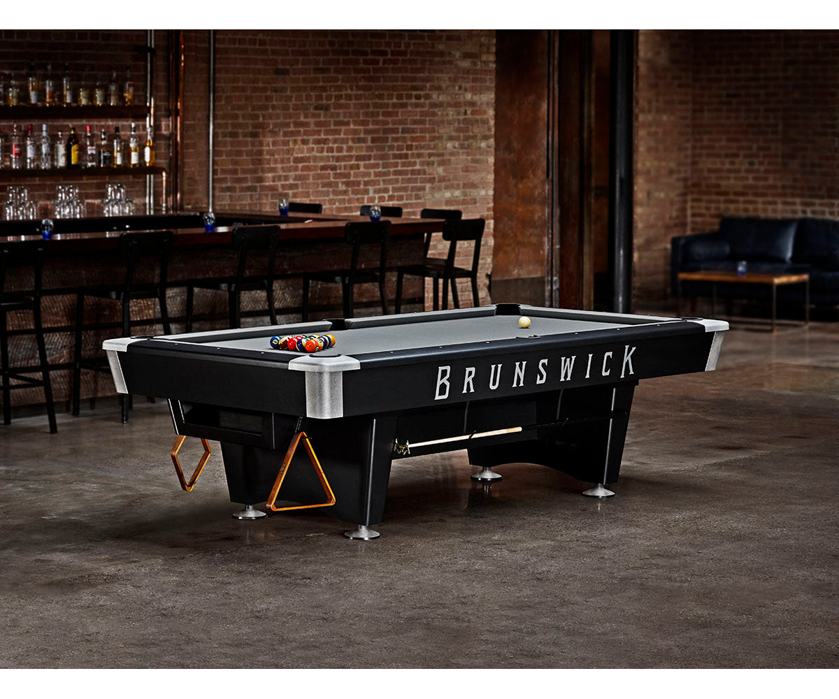 Brunswick 9ft Black Wolf Pro Pool Table with Ball Return – LuxBilliards.com