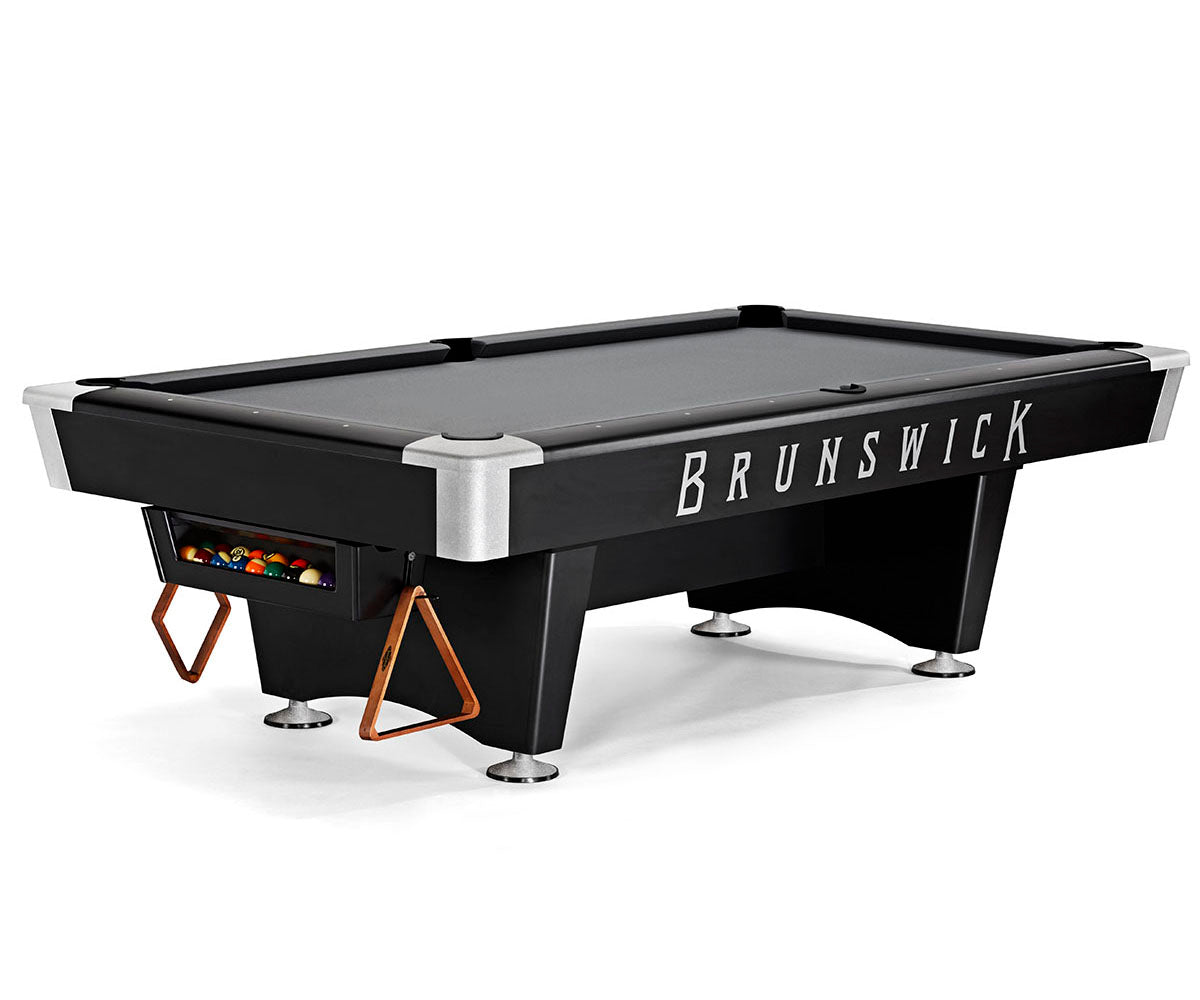 Brunswick 8ft Black Wolf Pro Pool Table with Ball Return – LuxBilliards.com